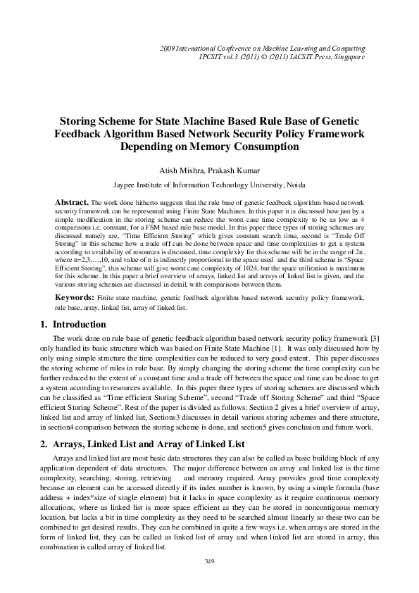 Pdf Designing Rule Base For Genetic Feedback Algorithm Based Network Security Policy Framework