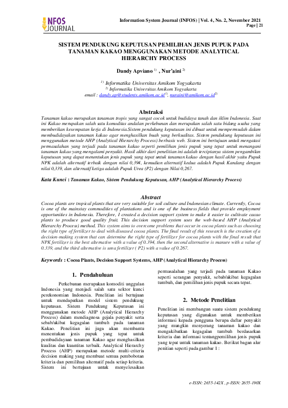(PDF) Sistem Pendukung Keputusan Diagnosa Penyakit dan Kegagalan Tumbuh Serta Pemilihan Jenis ...