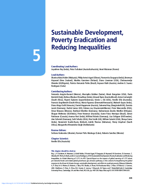 (PDF) Sustainable Development, Poverty Eradication and Reducing ...