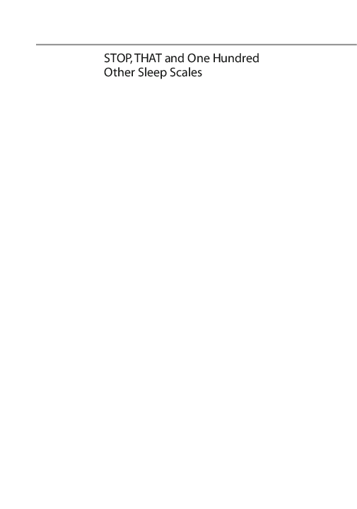 (PDF) STOP, THAT and One Hundred Other Sleep Scales | Colin Shapiro ...