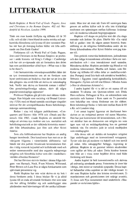 (PDF) Keith Hopkins: A World Full of Gods. Pagans, Jews and Christians ...