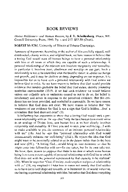 (PDF) Divine Hiddenness and Human Reason