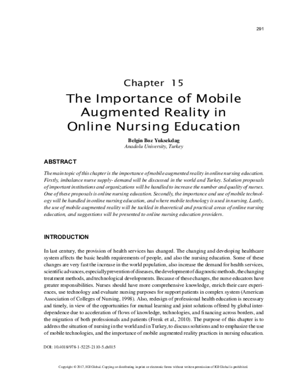 (PDF) The Importance of Mobile Augmented Reality in Online Nursing ...