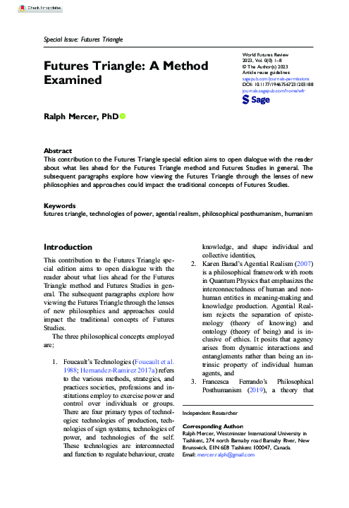 (PDF) Futures Triangle: A Method Examined