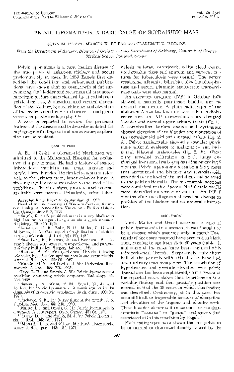 (PDF) Pelvic Lipomatosis: A Rare Cause of Suprapubic Mass