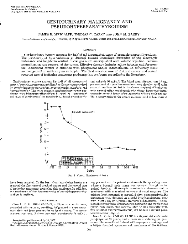 (PDF) Genitourinary Malignancy and Pseudohyperparathyroidism