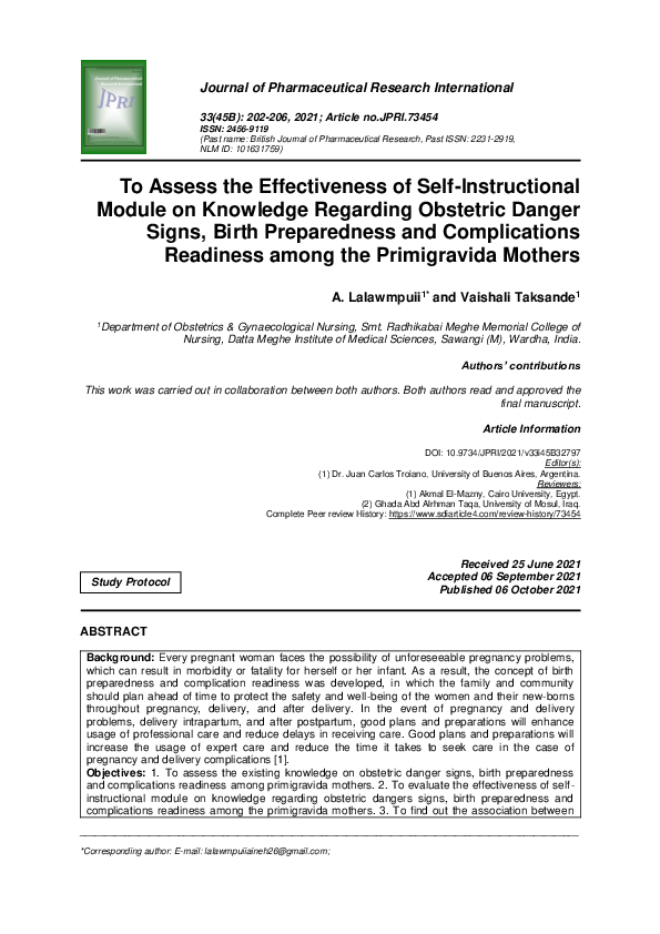 (PDF) To Assess the Effectiveness of Self-Instructional Module on ...