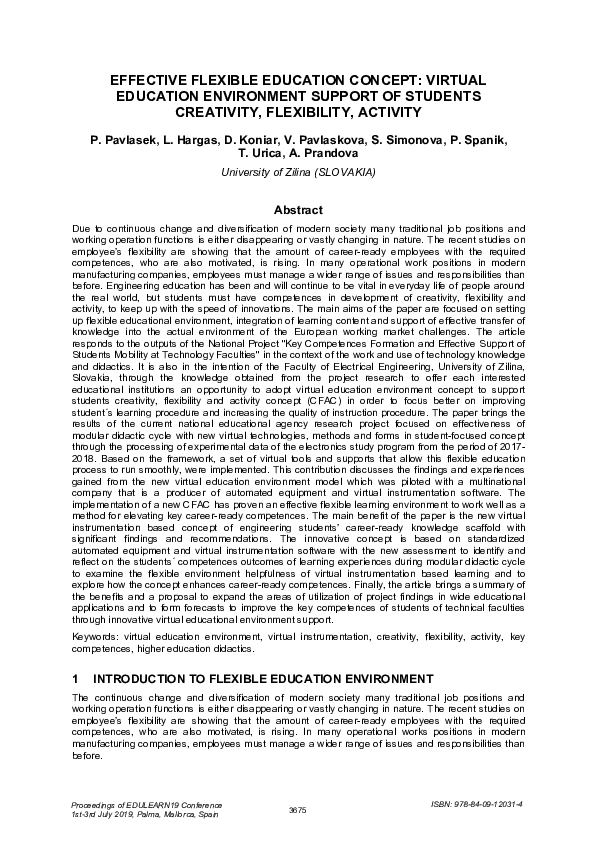 (PDF) Effective Flexible Education Concept: Virtual Education ...