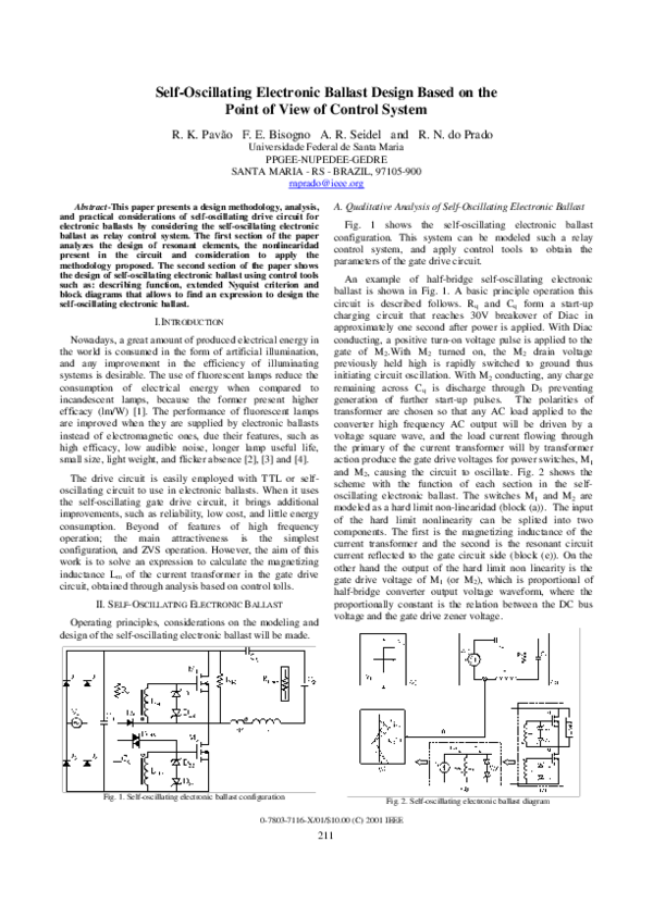 (PDF) Control-System Design for Self-Oscillating Ballasts