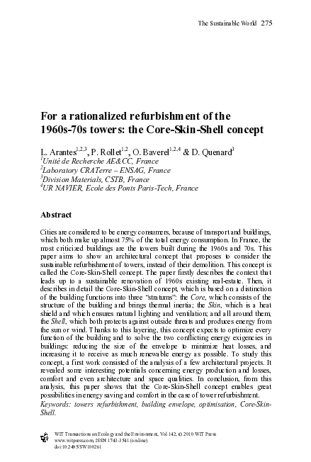 (PDF) For a rationalized refurbishment of the 1960s–70s towers: the ...