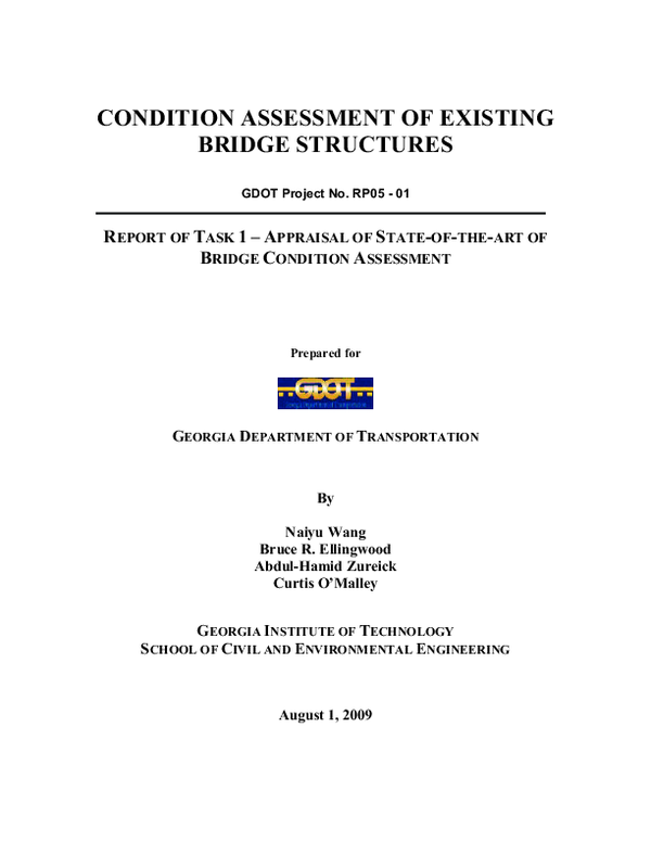 (PDF) Condition assessment of existing bridge structures | Abdul-hamid Zureick - Academia.edu