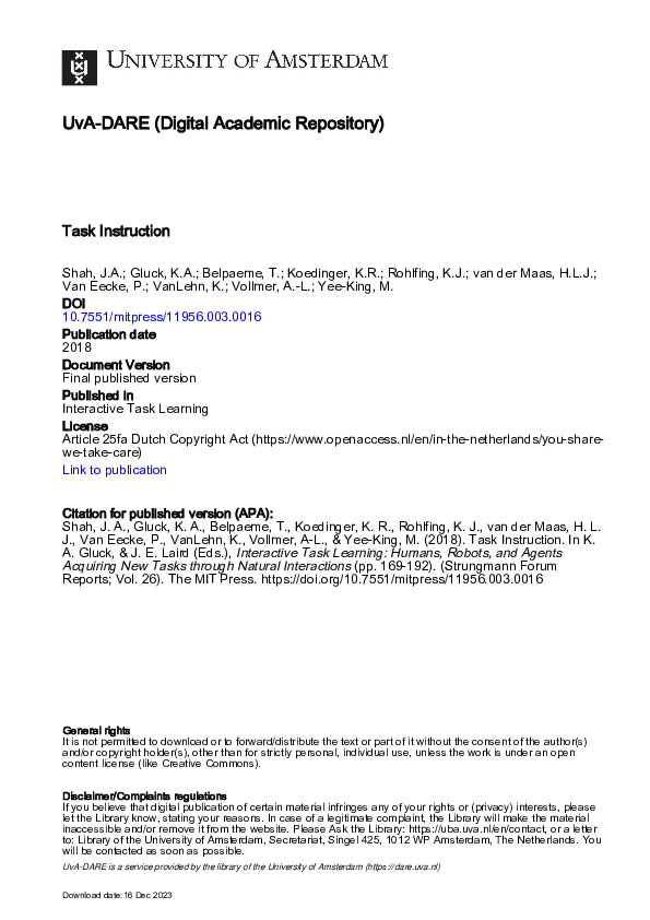 Pdf Task Instruction