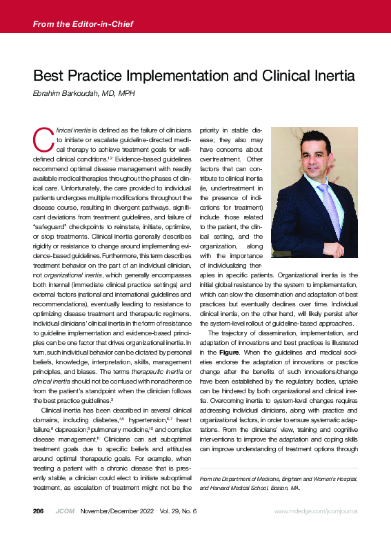 (PDF) Best Practice Implementation and Clinical Inertia