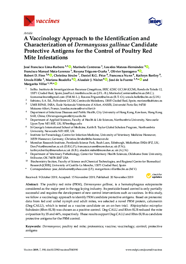 (PDF) A Vaccinology Approach to the Identification and Characterization ...