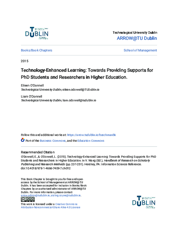 (PDF) Technology-Enhanced Learning | Liam O'Donnell - Academia.edu