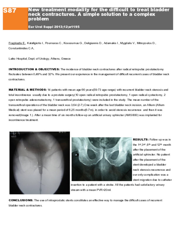 (PDF) S87 New treatment modality for the difficult to treat bladder ...