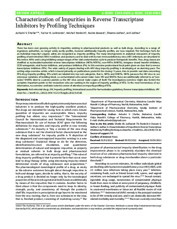 (PDF) Characterization of Impurities in Reverse Transcriptase ...