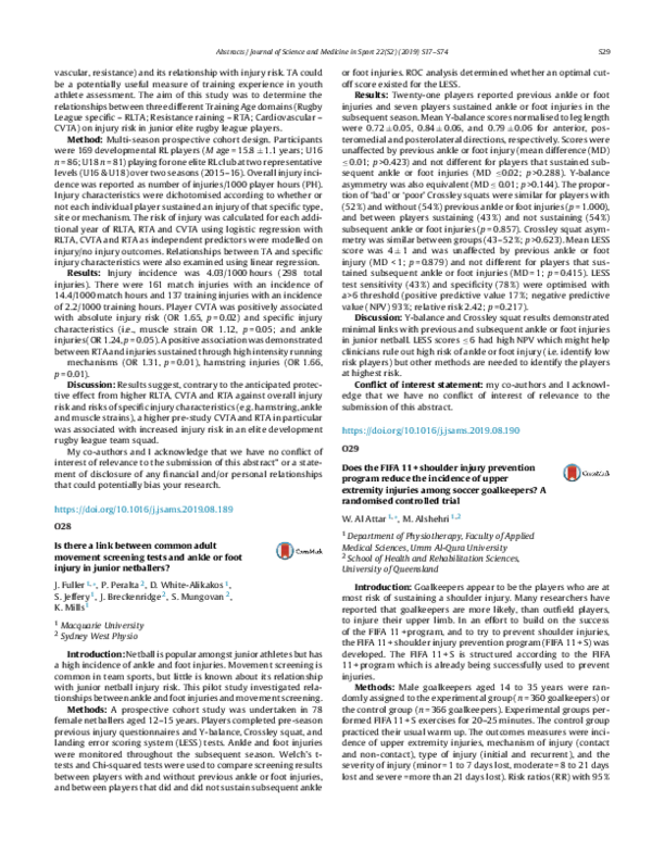 (PDF) Does the FIFA 11 + shoulder injury prevention program reduce the ...