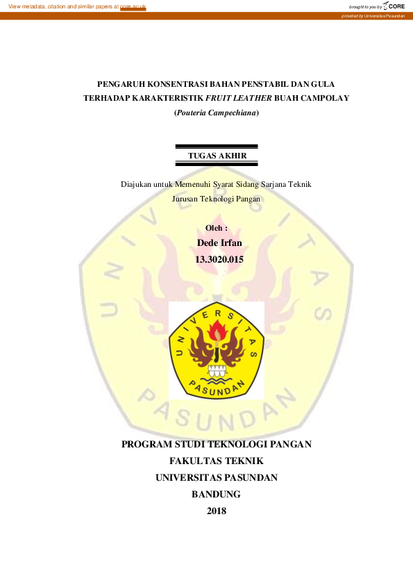 (PDF) PENGARUH KONSENTRASI BAHAN PENSTABIL DAN GULA TERHADAP ...