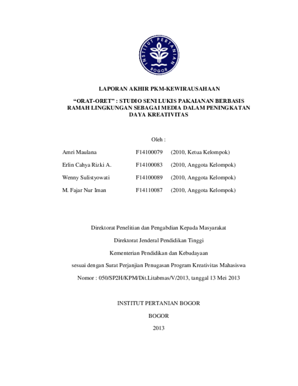 (PDF) “Orat-oret” : studio seni lukis pakaianan berbasis ramah ...