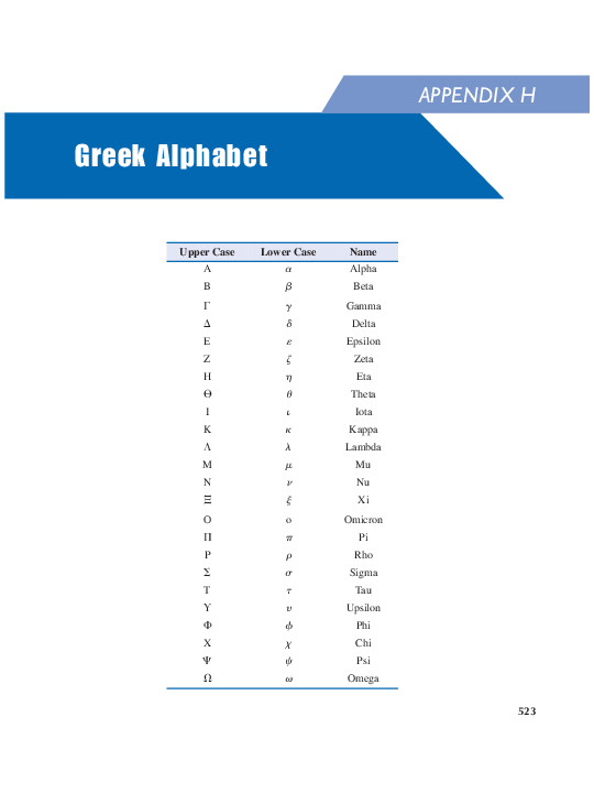 (PDF) Appendix H: Greek Alphabet