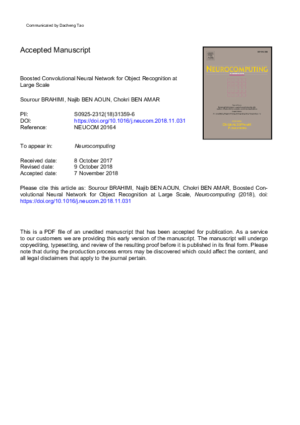 Pdf Boosted Convolutional Neural Network For Object Recognition At