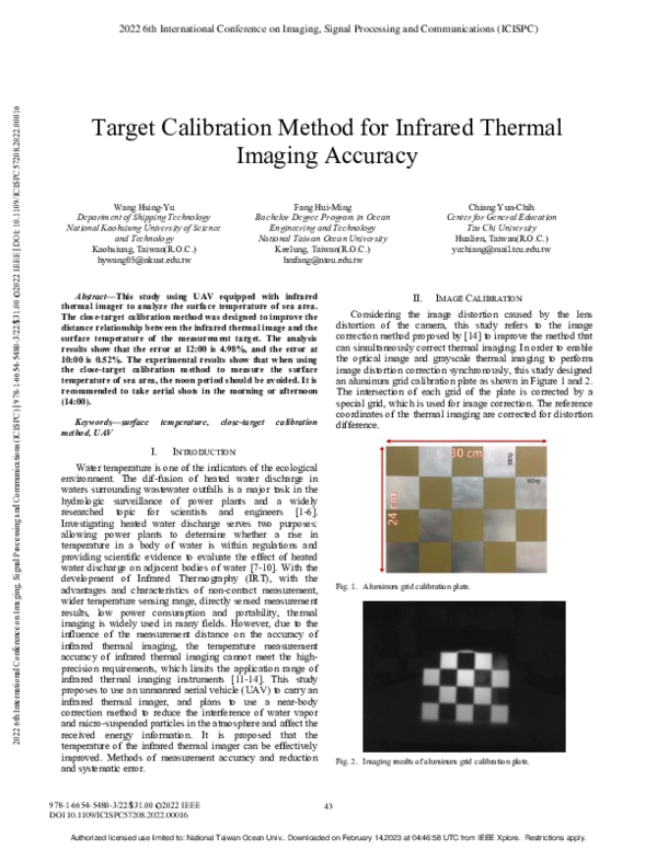 (PDF) Target Calibration Method for Infrared Thermal Imaging Accuracy