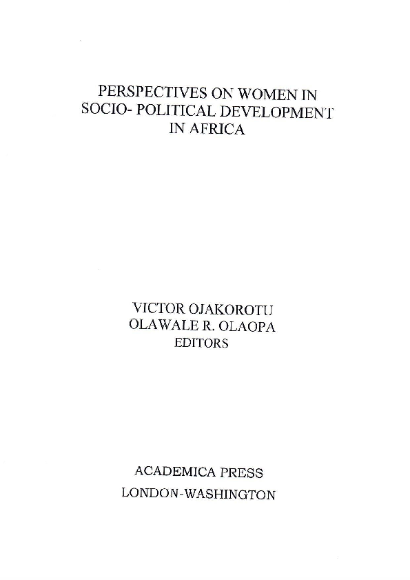 (PDF) Media discourse on women and political participation in Nigeria ...