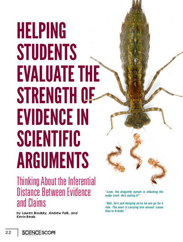 (PDF) Helping Students Evaluate the Strength of Evidence in Scientific ...