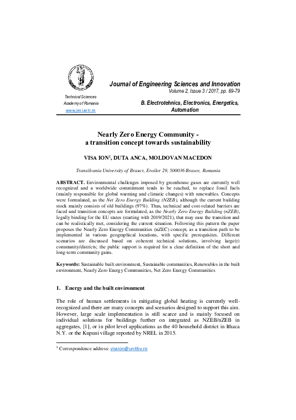(PDF) Nearly Zero Energy Community - a transition concept towards ...