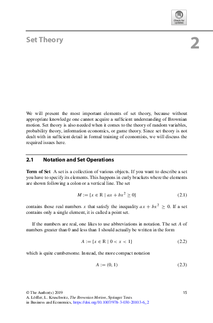 (PDF) Set Theory