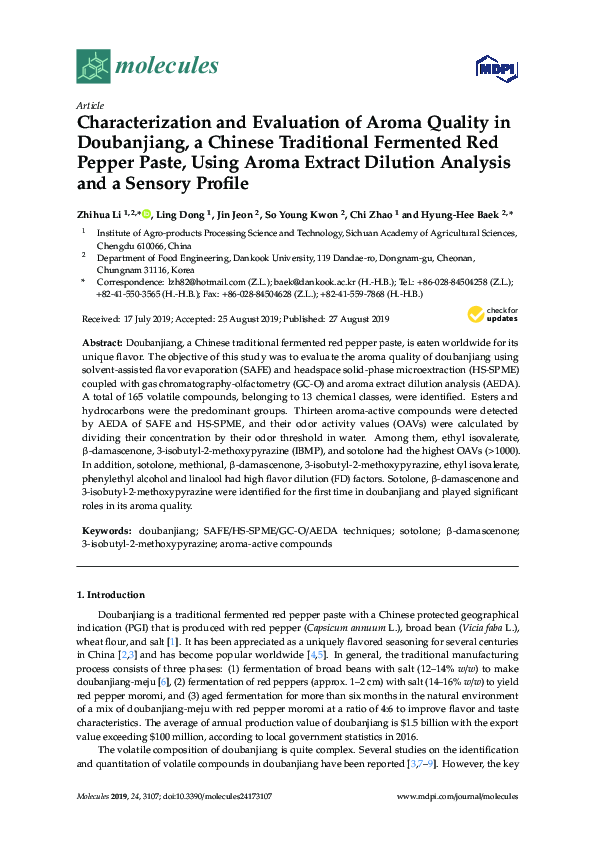 (PDF) Characterization and evaluation of aroma quality of Citrus fruits ...