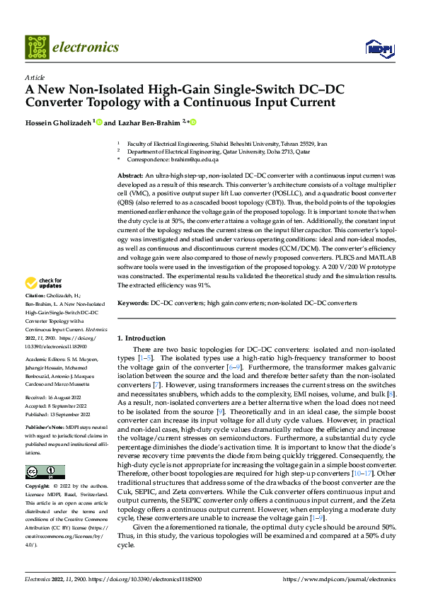 (PDF) A New Non-Isolated High-Gain Single-Switch DC–DC Converter ...