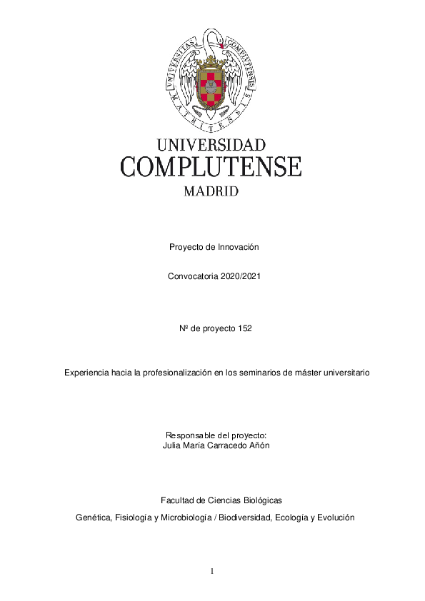 (PDF) Experiencia hacia la profesionalización en los seminarios de ...