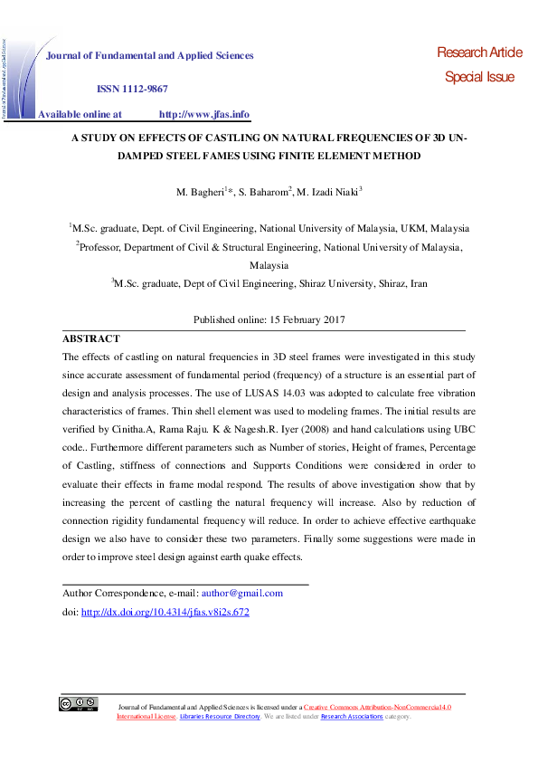 (PDF) A study on effects of castling on natural frequencies of 3D ...