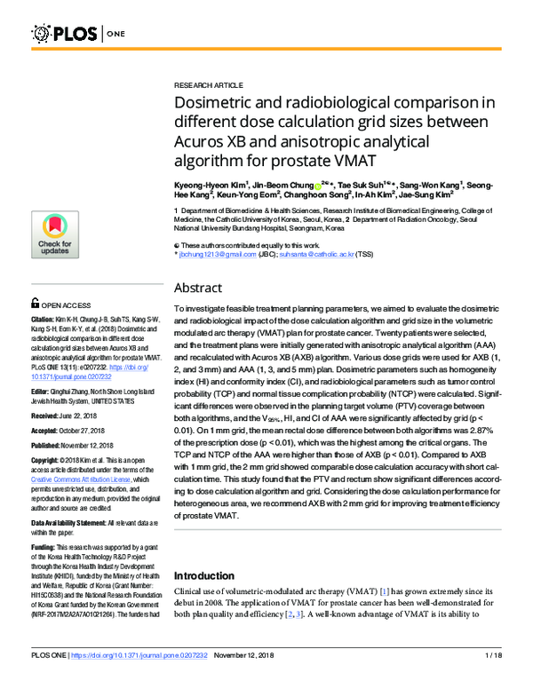 (PDF) Dosimetric and radiobiological comparison in head-and-neck radiotherapy using JO-IMRT and ...