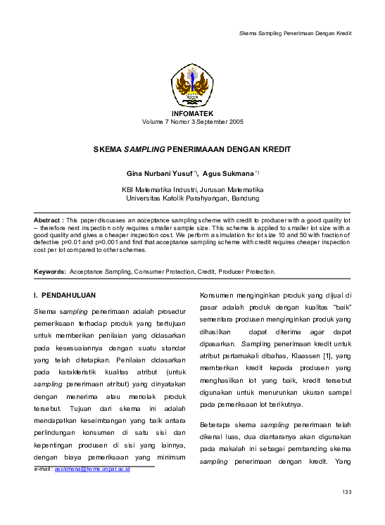 (DOC) Skema Sampling Penerimaaan Dengan Kredit | Agus Sukmana - Academia.edu