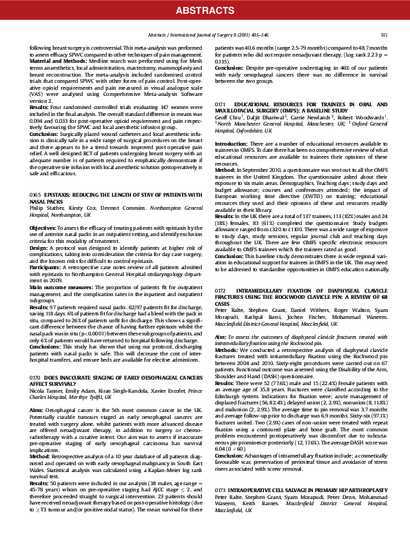 (PDF) Intramedullary fixation of diaphyseal clavicle fractures using ...