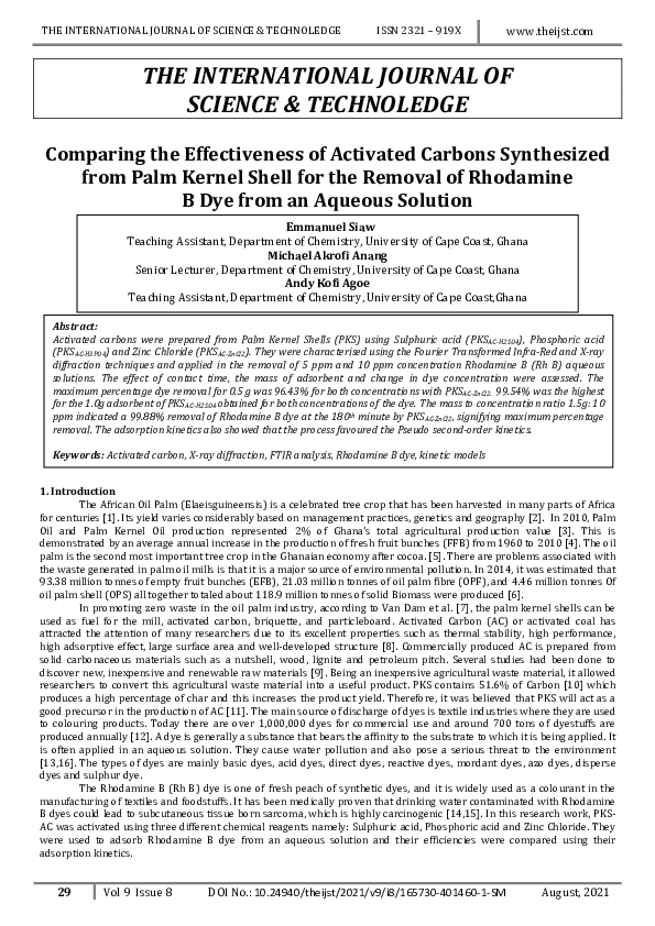(PDF) Comparing the Effectiveness of Activated Carbons Synthesized from ...
