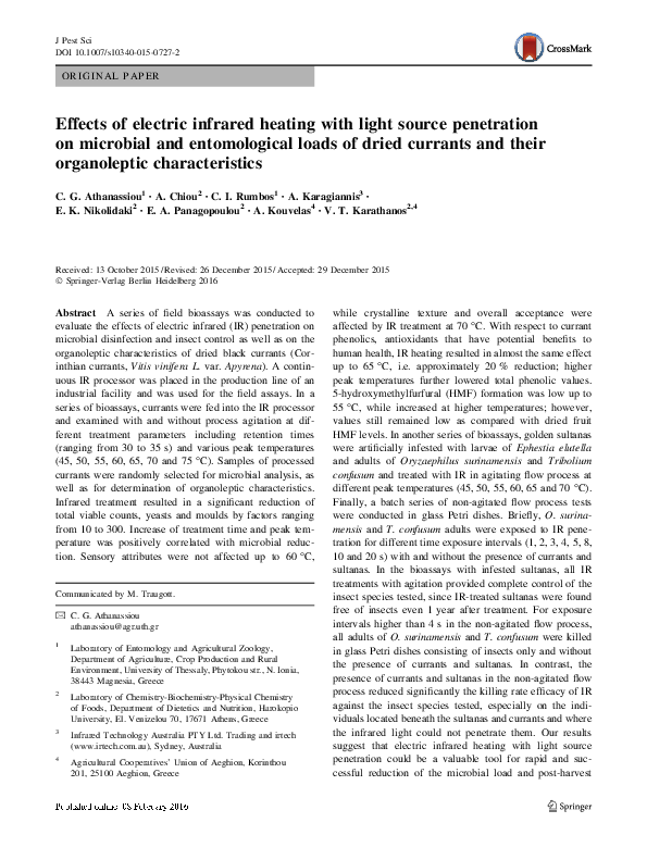 (PDF) Effects of electric infrared heating with light source ...