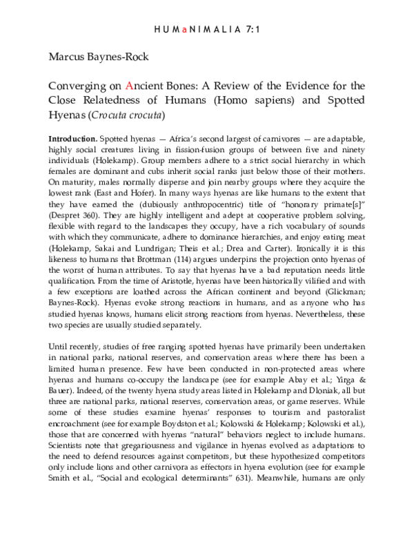 (PDF) Converging on Ancient Bones