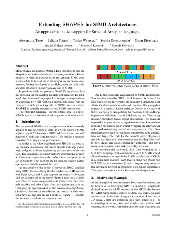 (PDF) Extending SHAPES for SIMD Architectures