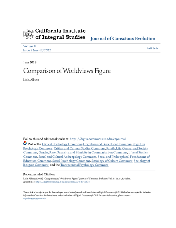 (PDF) Comparison of Worldviews Figure