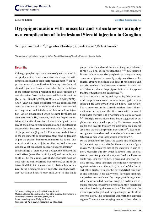 (PDF) Hypopigmentation with muscular and subcutaneous atrophy as a ...