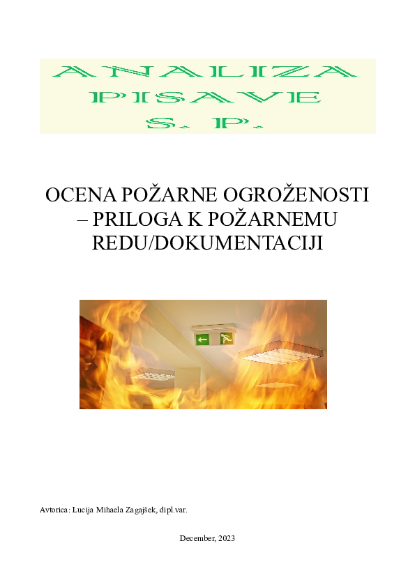 (PDF) Ocena požarne ogroženosti