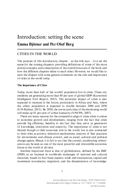 (PDF) Introduction: setting the scene