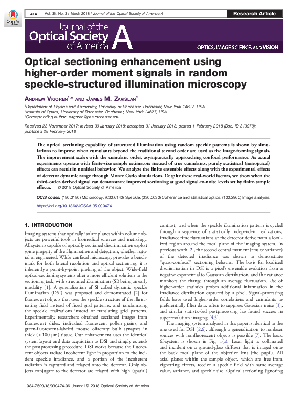 (PDF) Optical sectioning enhancement using higher-order moment signals in random speckle ...