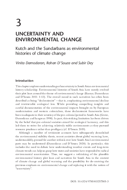 (PDF) Uncertainty and environmental change