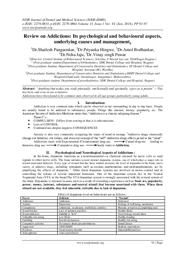 (PDF) Review on Addictions: Its psychological and behavioural aspects ...