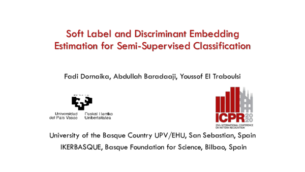 (PDF) Soft Label and Discriminant Embedding Estimation for Semi-Supervised Classification